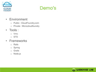 Cloud foundry presentation | PDF