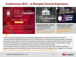 Cloud foundry shanghai summit experience | PPT