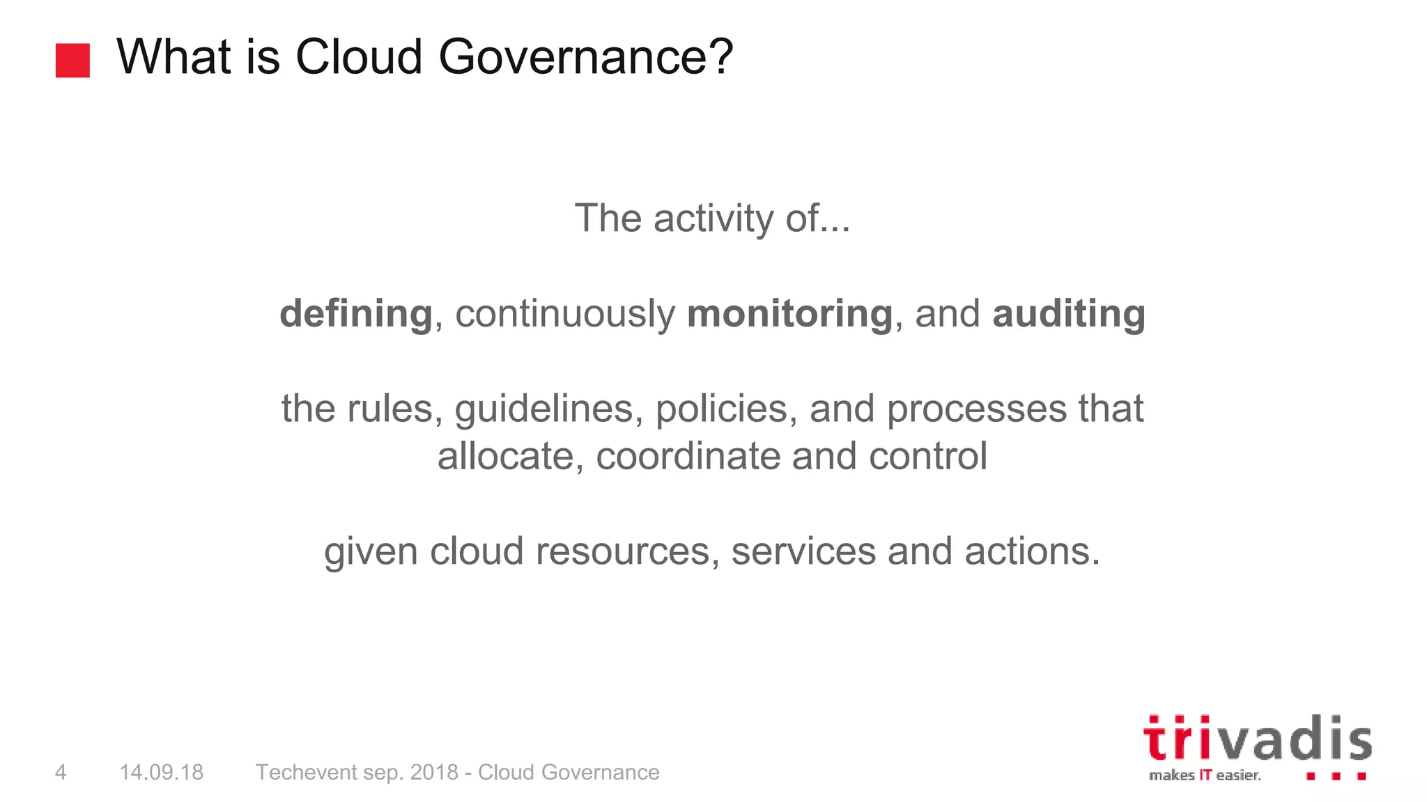 TechEvent Cloud Governance | PPTX