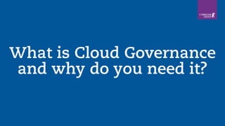 Cloud governance - theory and tools | PDF