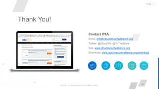 Introduction to the CSA Cloud Controls Matrix | PPTX