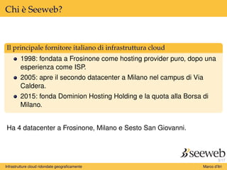 Infrastrutture ad alta disponibilità ridondate geograficamente sull'infrastruttura Cloud di ...