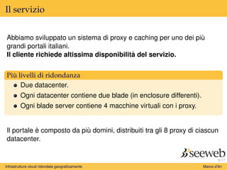 Infrastrutture ad alta disponibilità ridondate geograficamente sull'infrastruttura Cloud di ...