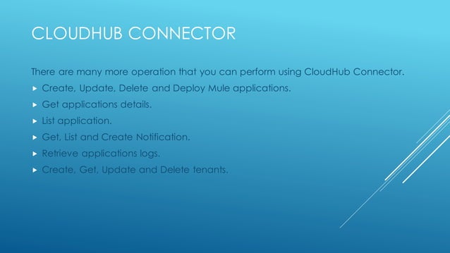 CloudHub Connector With Mulesoft | PPT