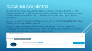 CloudHub Connector With Mulesoft | PPT