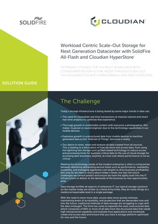 Workload Centric Scale-Out Storage for Next Generation Datacenter | PDF