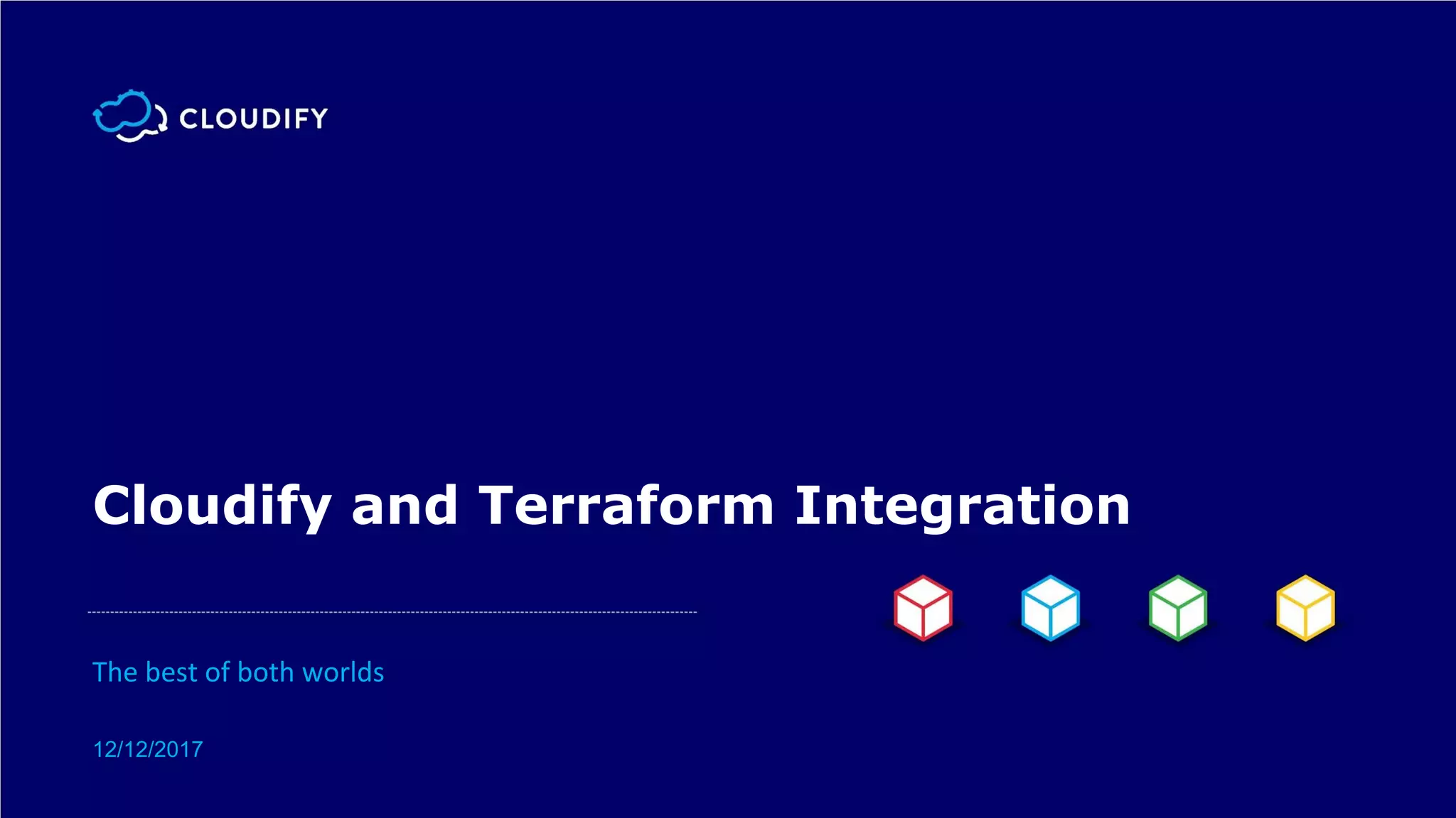 Cloudify and terraform integration | PPT