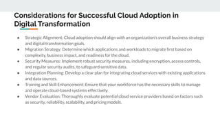 Leveraging Cloud Computing for Seamless Digital Transformation | PDF