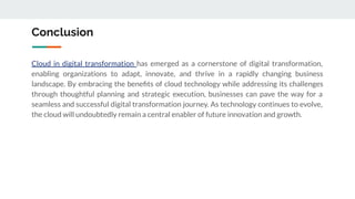 Leveraging Cloud Computing for Seamless Digital Transformation | PPT