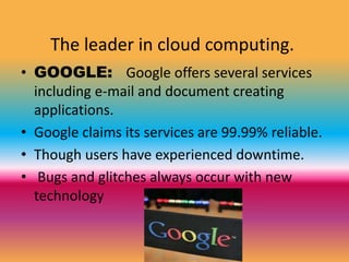 Clouding computing | PPTX | Cloud Computing | Internet