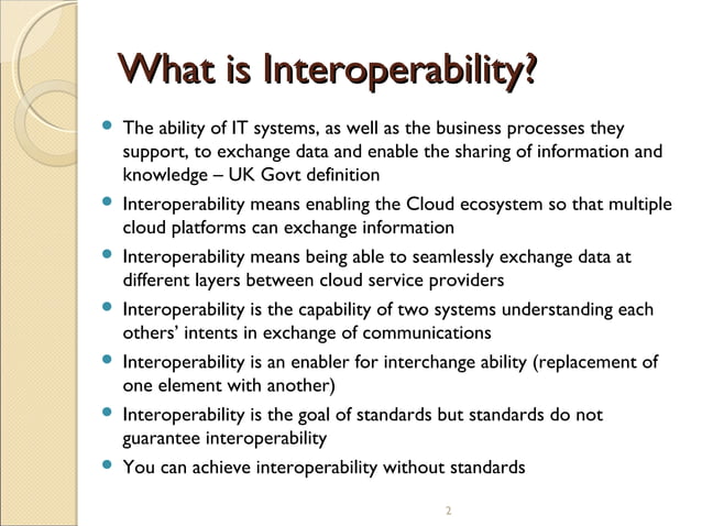 Cloud interoperability | PPT