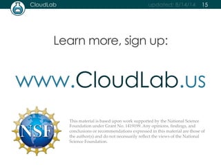 CloudLab Overview | PDF