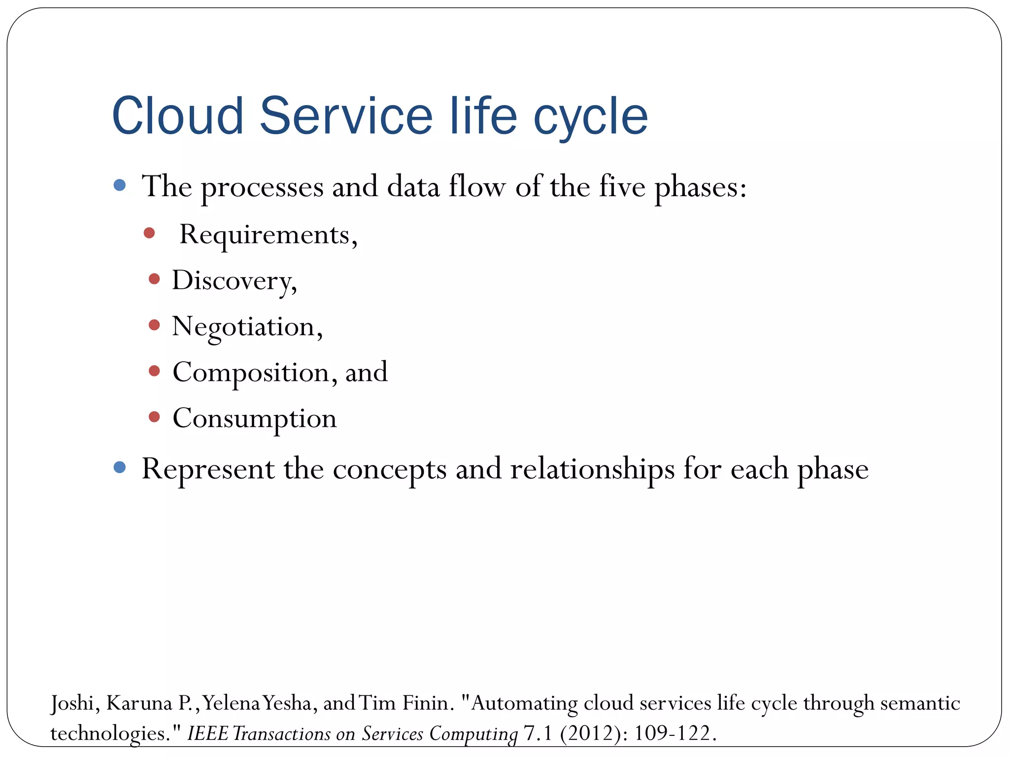 Cloud Service Life-cycle Management | PDF