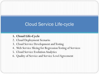 Cloud Service Life-cycle Management | PPT