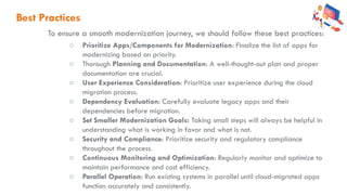 Cloud lifting Legacy Applications | PPT