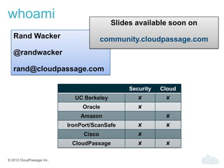 Automating Security for the Cloud - Make it Easy, Make it Safe | PPTX