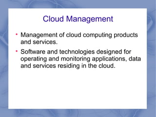 Cloud management (IBM) | PPT