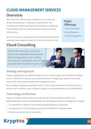 Cloud Management Services - Kryptos Technologies | PDF