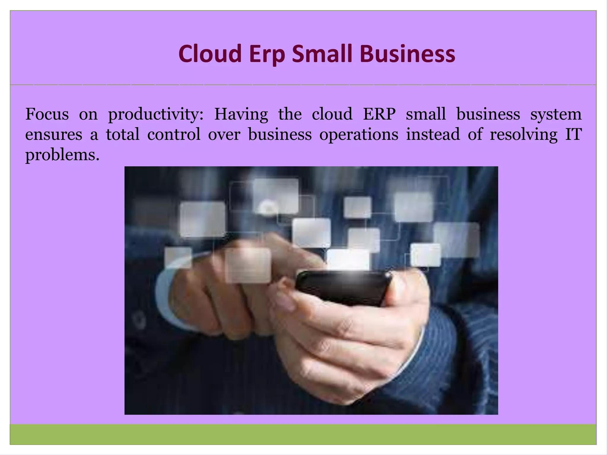 Cloud Erp Manufacturing Software | PPT