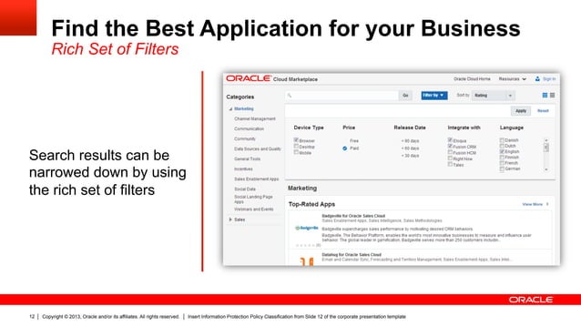 Oracle Cloud Marketplace | PPT