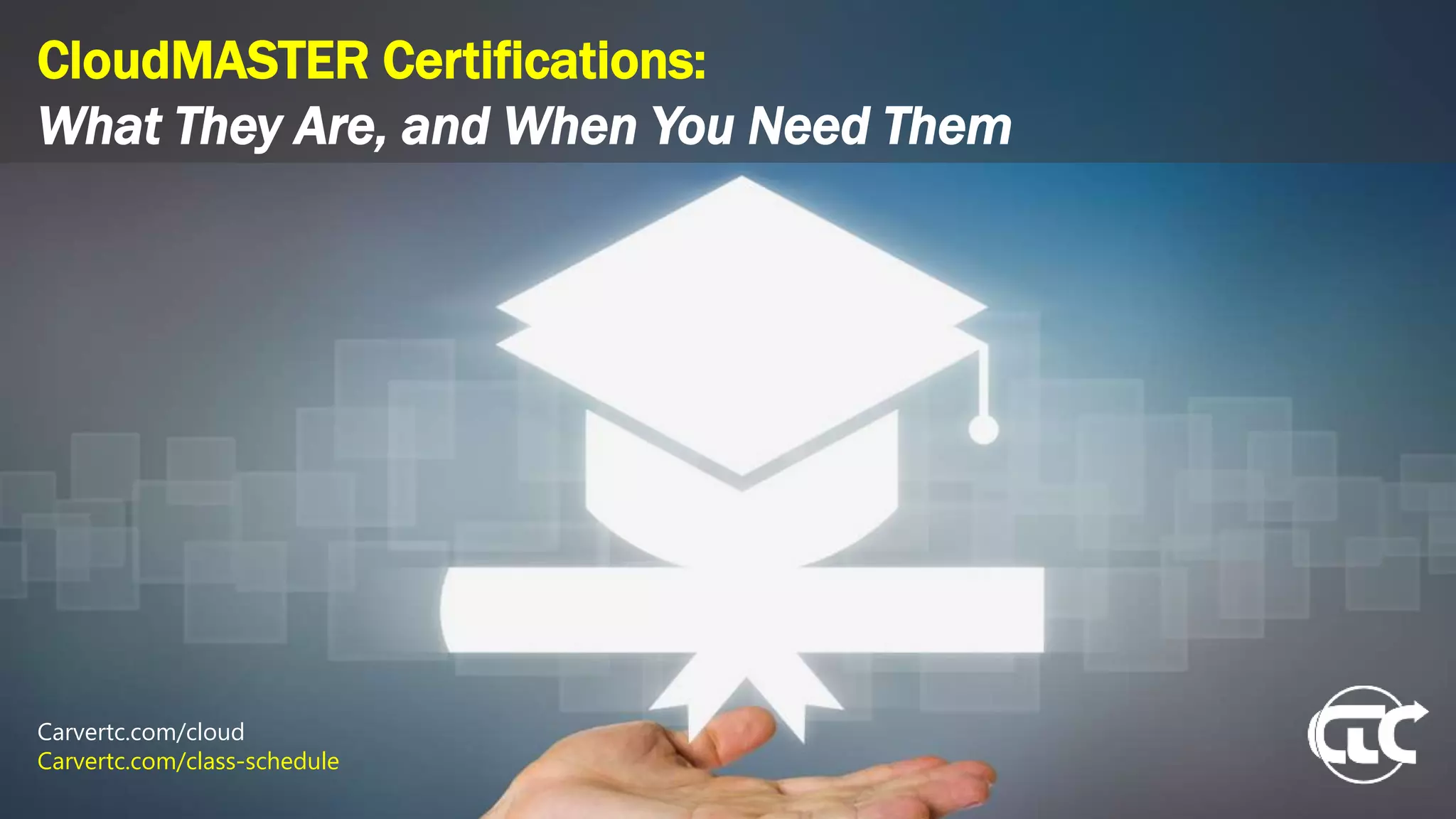 CloudMASTER Certifications Explained: What They Are, and When You Need Them | PPT