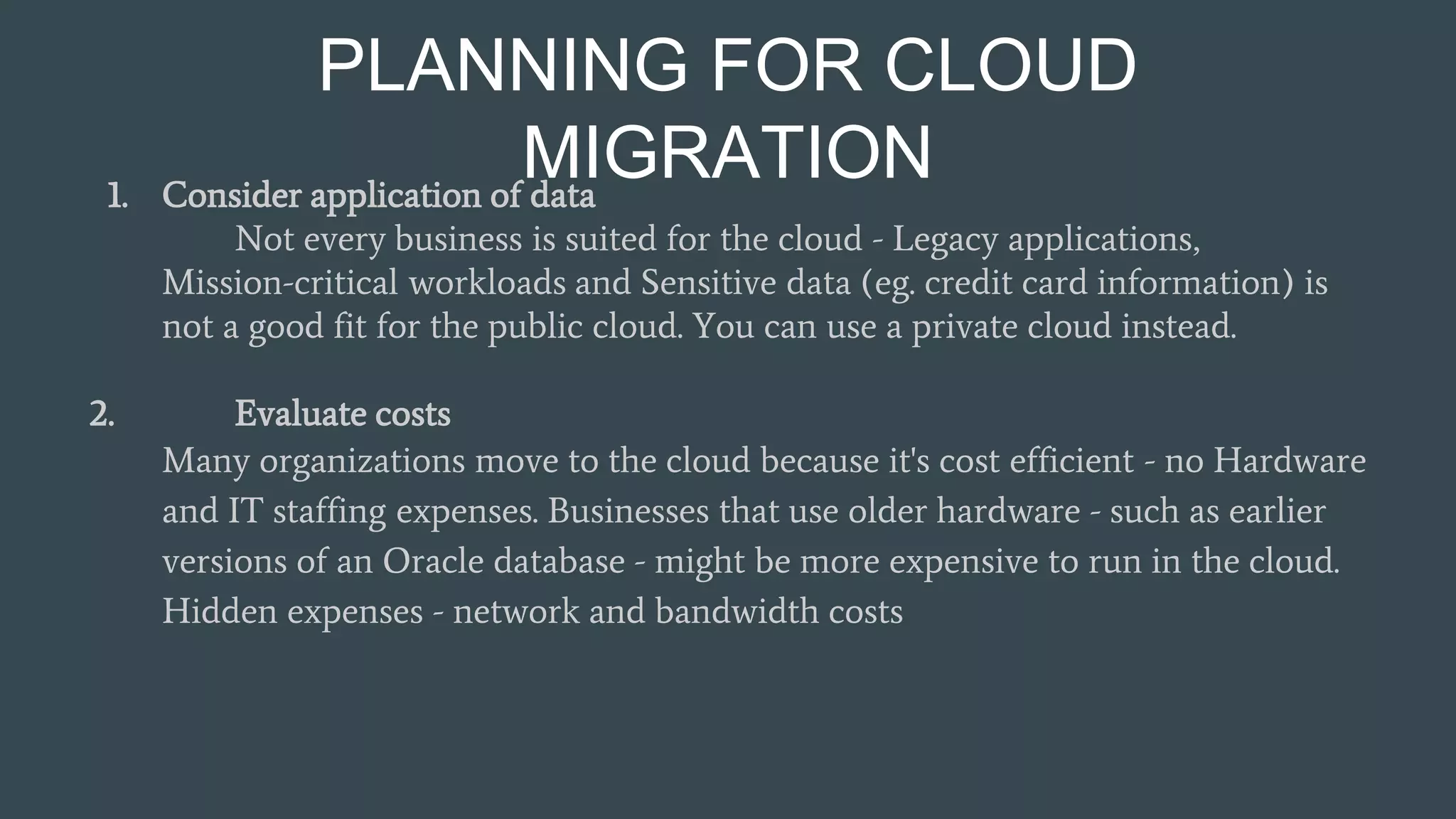 Cloud migration | PPTX | Cloud Computing | Internet