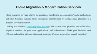 Cloud Migration & Modernization Services | PPTX