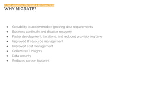 Cloud Migration Strategy and Best Practices | PDF