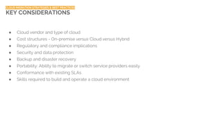 Cloud Migration Strategy and Best Practices | PDF