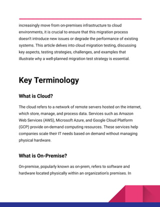 Cloud Migration Testing: Ensuring a Seamless Transition | PDF