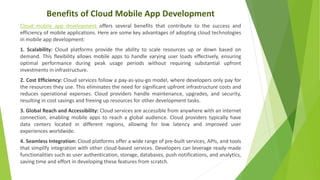 Cloud Mobile App Development: Leveraging the Power of Cloud Computing | PPT
