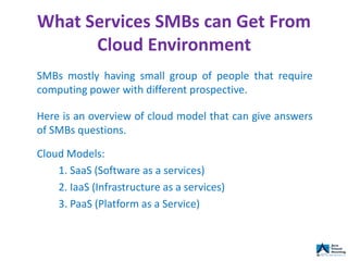 Cloud Model for SMB | PPT