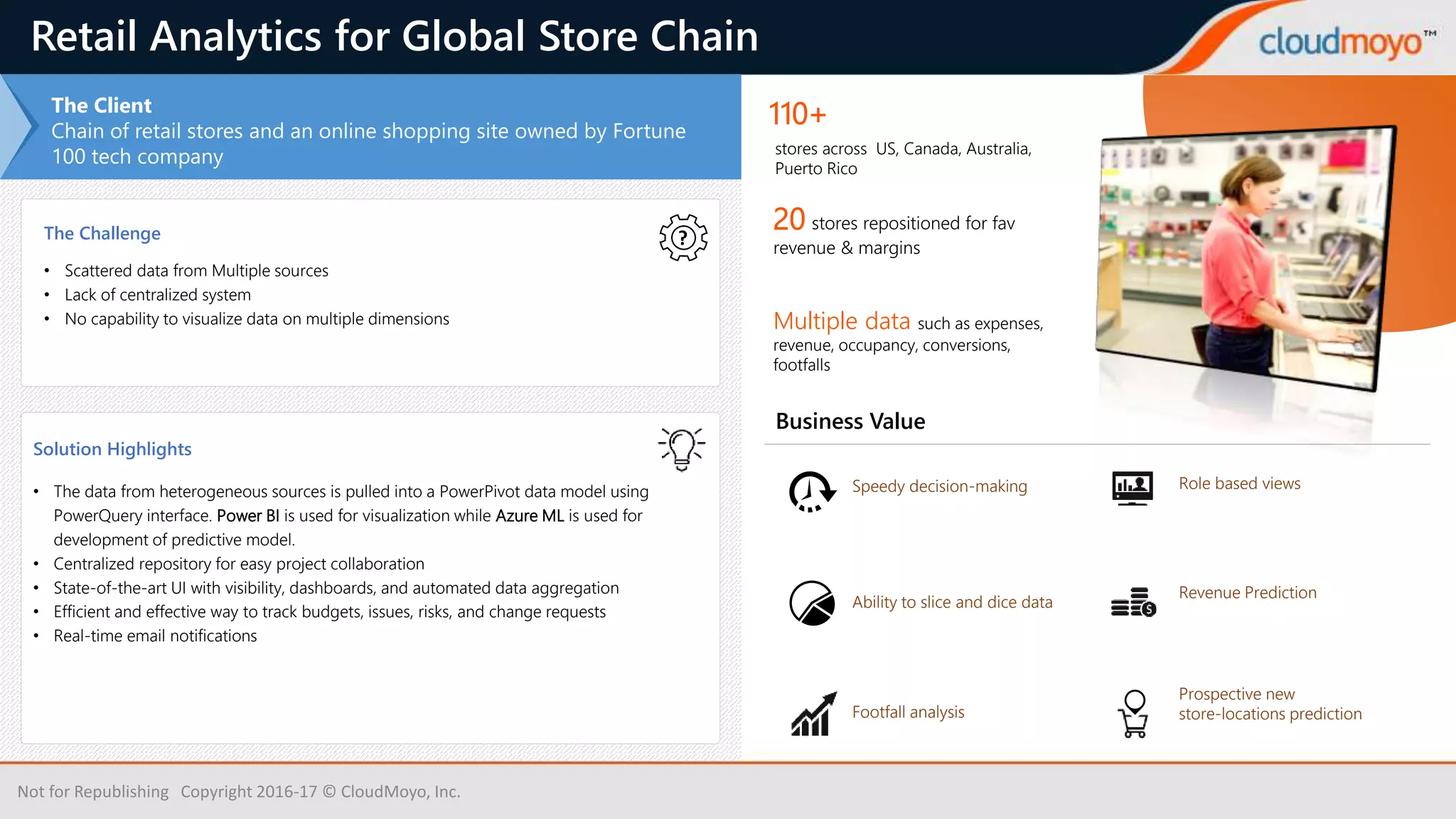 Retail Analytics Solution - CloudMoyo | PPTX | Web Development | Internet