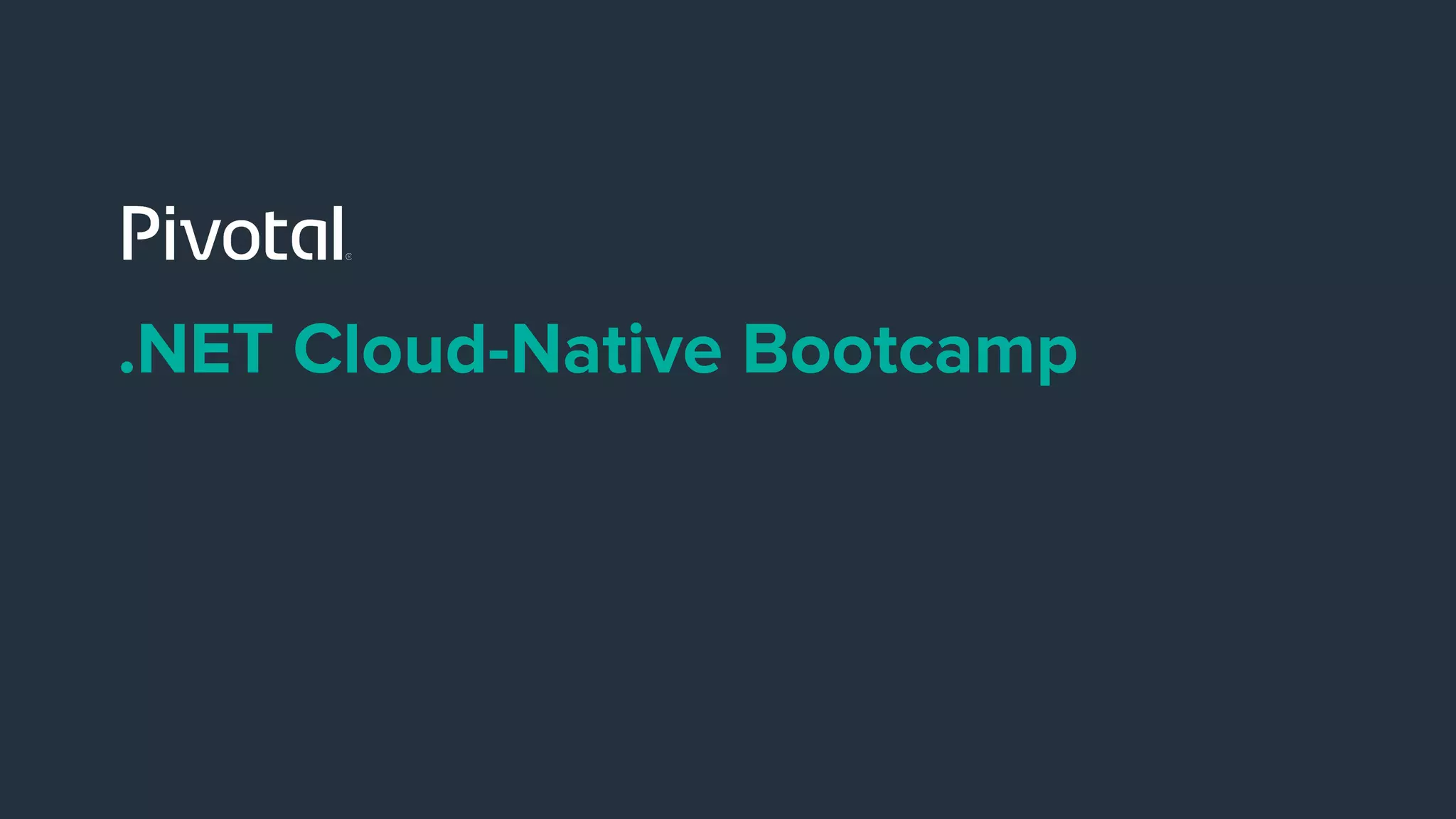 .NET Cloud-Native Bootcamp- Los Angeles | PDF