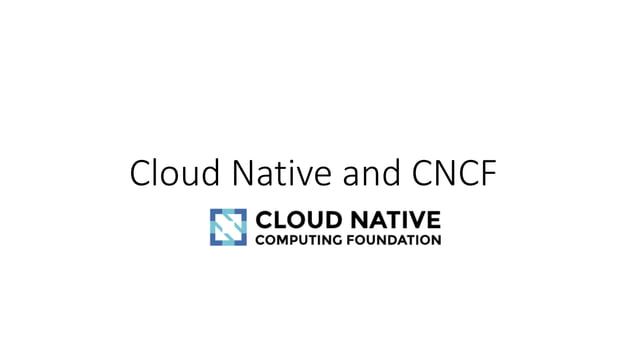 Intro - Cloud Native | PPT