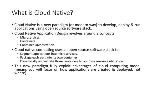 Intro - Cloud Native | PPT