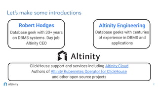 Cloud Native ClickHouse at Scale--Using the Altinity Kubernetes ...