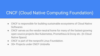 CNCF and Cloud Native Intro | PDF | Cloud Computing | Internet