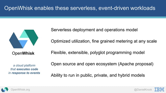 Cloud Native Architectures with an Open Source, Event Driven, Serverless Platform | PPT