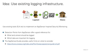 OWASP AppSensor: Detecting Attacks in your Application | PPT