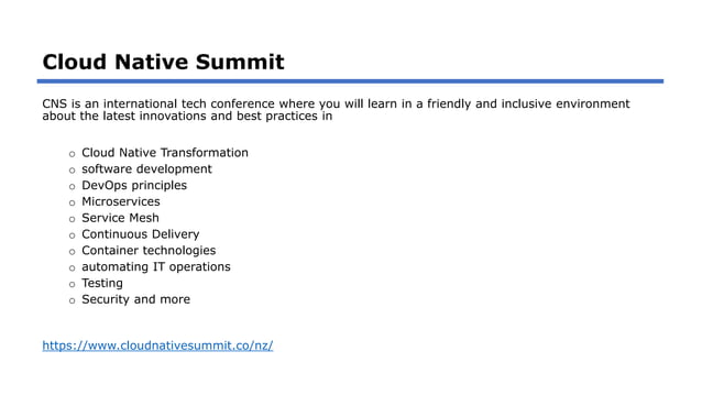 Cloud Native Summit 2019 Summary | PPT