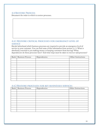 Cloudnition dr plan template fillable form | PDF