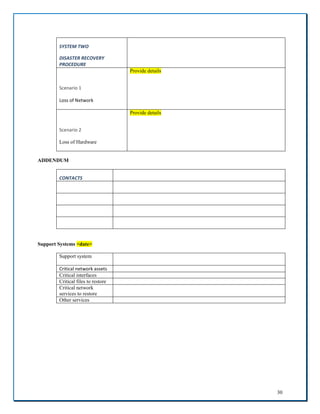 Cloudnition dr plan template fillable form | PDF