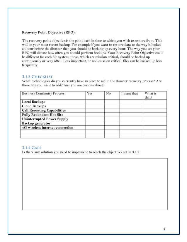 Cloudnition dr plan template fillable form | PDF