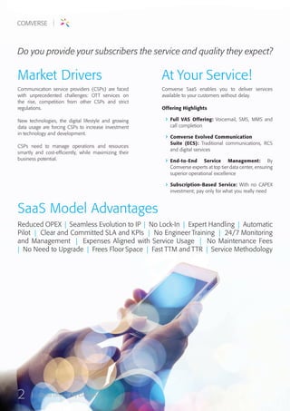 Cloud offering by Comverse | PDF