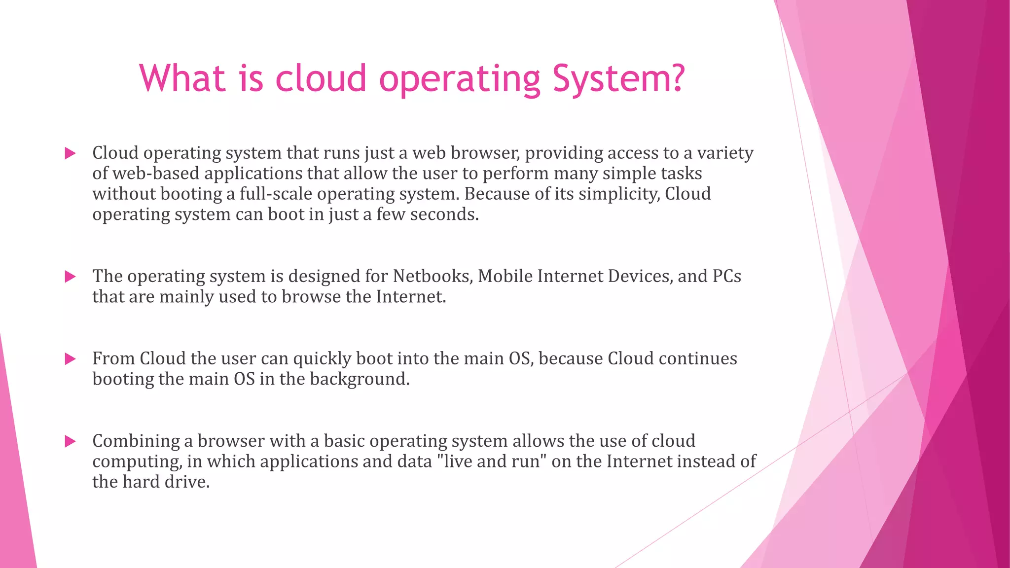 Cloud operating system | PPTX