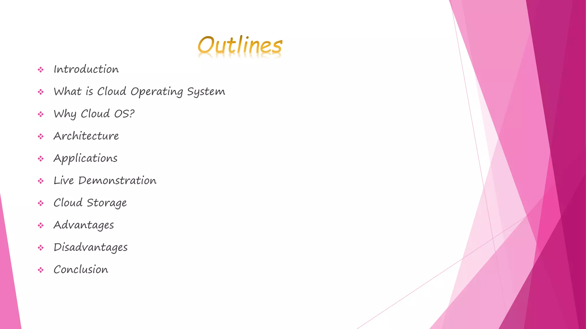 Cloud operating system | PPTX
