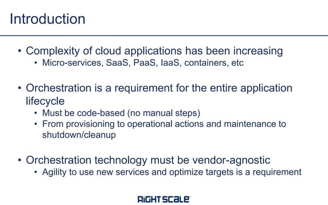 Cloud Orchestration with RightScale Cloud Workflow | PPT