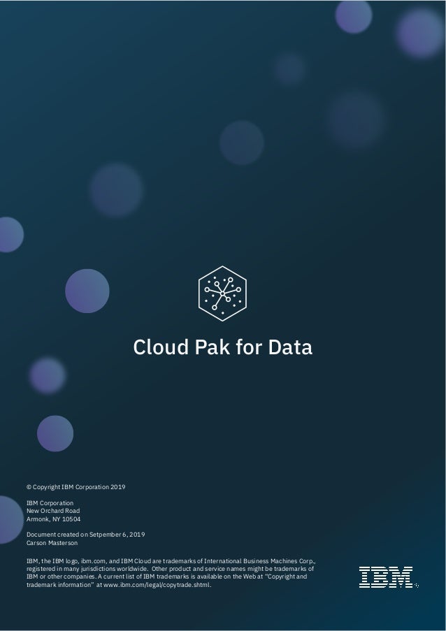 Ibm Cloud Pak For Data Brochure