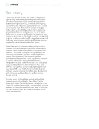 IBM Cloud Paks - IBM Cloud | PDF